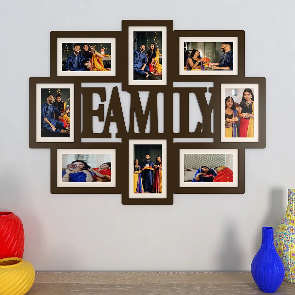 Family Dark Brown Hanging Photo Frame – All India Decor
