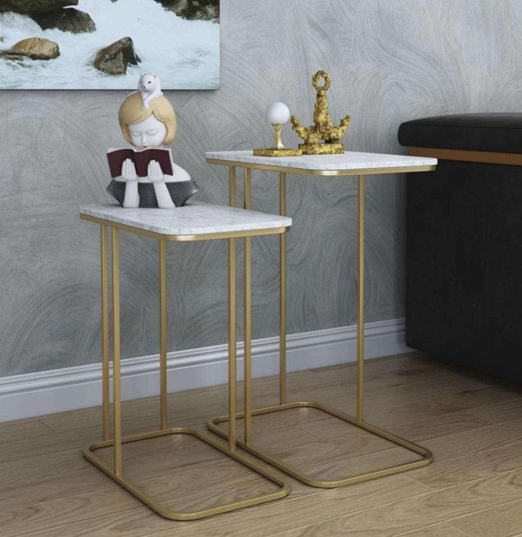 Elvis Gold Side Nesting Tables – All India Decor